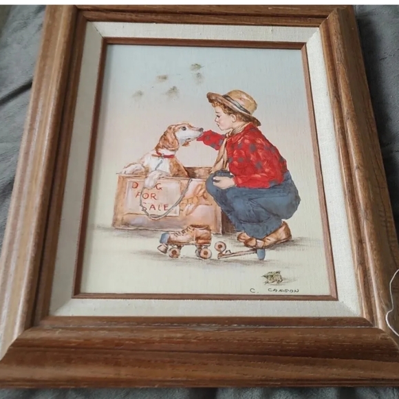 c Carson | Art | Vintage Oil Painting Canvas C Carson Features A ...